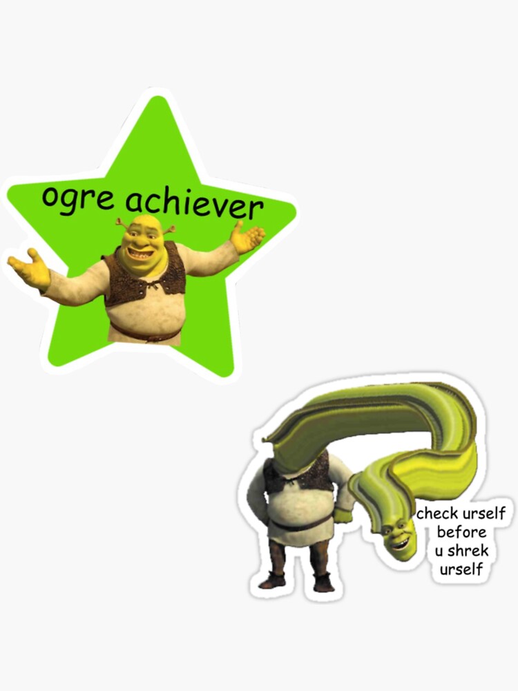 "Shrek Double Pack" Sticker for Sale by Jerry-Manilow | Redbubble