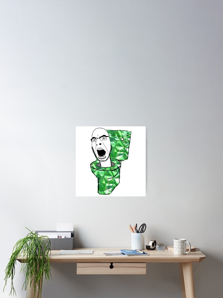 "Rare Skibidi Wojak" Poster for Sale by wojakapparel | Redbubble