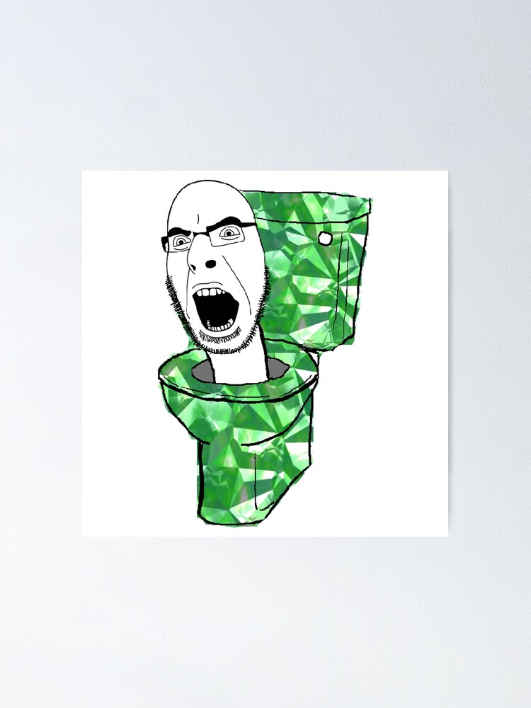 "Rare Skibidi Wojak" Poster for Sale by wojakapparel | Redbubble