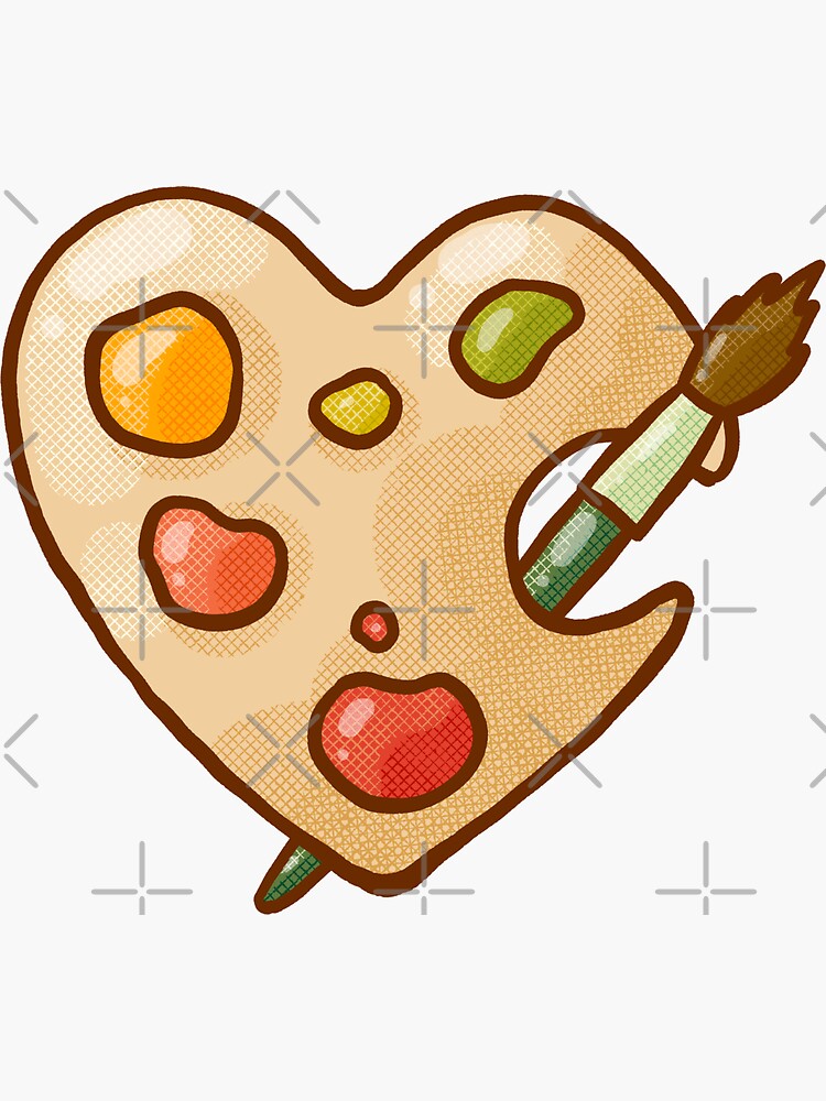 "Heart Art Palette" Sticker for Sale by taniasamoshkina | Redbubble
