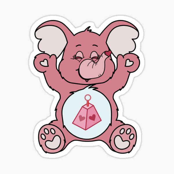"Lotsa Heart Elephant Caring Bear Cousin Stuffie " Sticker for Sale by ...