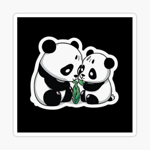 "cute pandas sticker " Sticker for Sale by Savagemart44 | Redbubble
