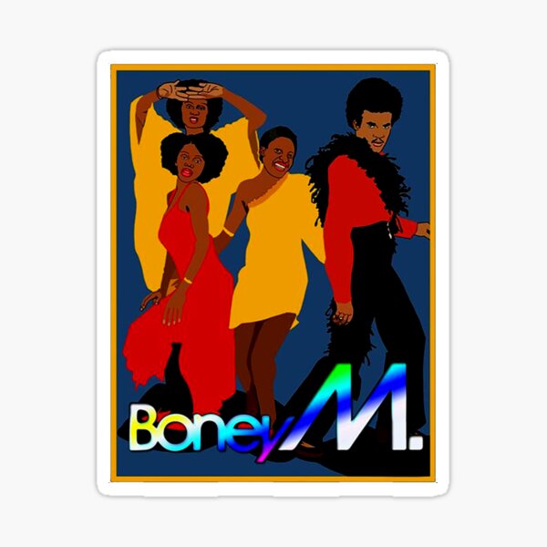 "Boney M a Boney M a Boney M" Sticker for Sale by Huffohop | Redbubble