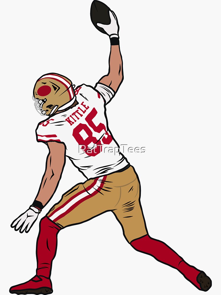 "George Kittle Spike" Sticker for Sale by RatTrapTees | Redbubble
