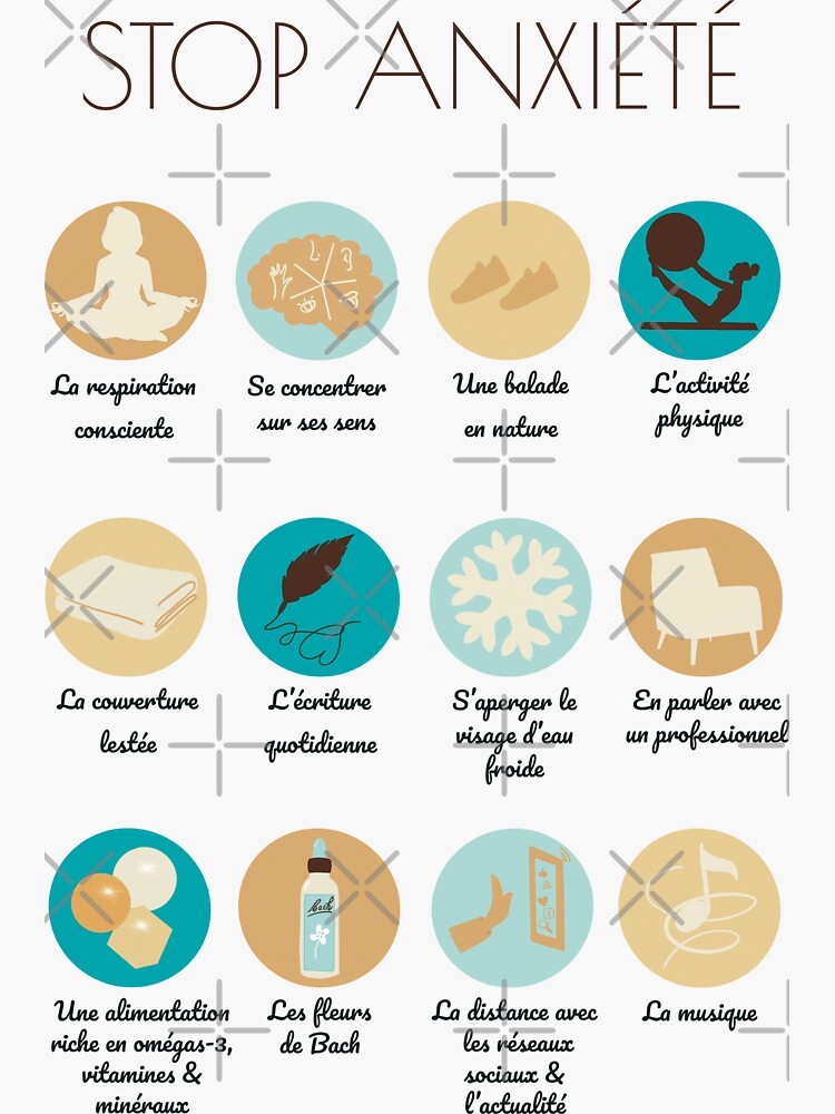 "Relieve Anxiety, french Mental Health Poster, Psychologist Office ...