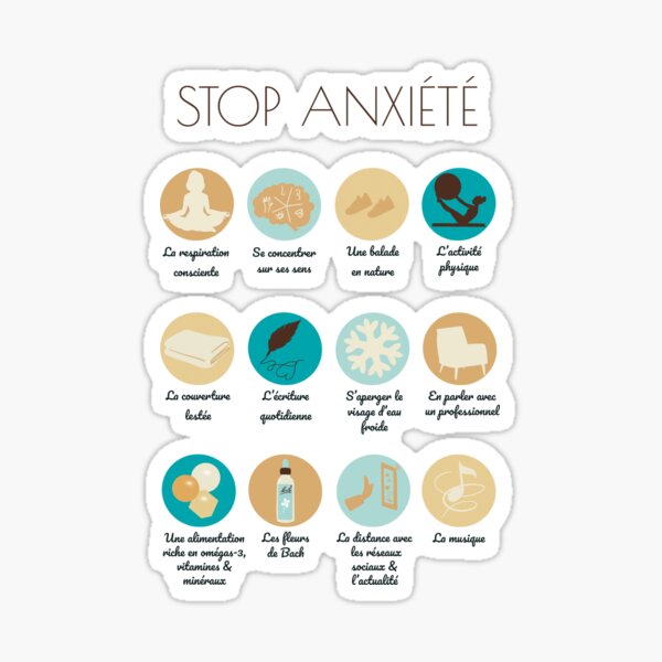 "Relieve Anxiety, french Mental Health Poster, Psychologist Office ...