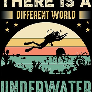 "Retro Color Scuba Diving Life Underwater." Art Board Print for Sale by ...