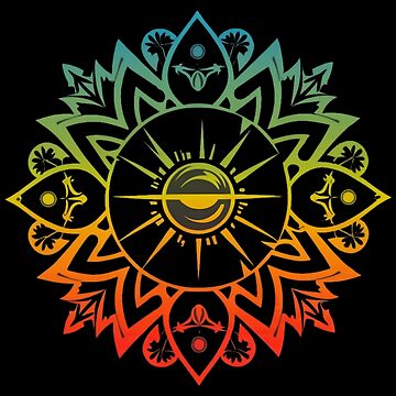 "Solar Eclipse Tribal Symbol" Sticker for Sale by PlanetMarker | Redbubble