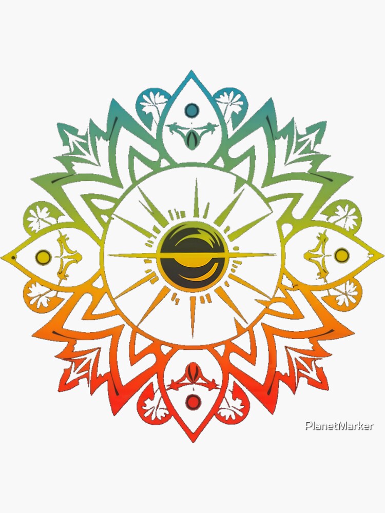 "Solar Eclipse Tribal Symbol" Sticker for Sale by PlanetMarker | Redbubble
