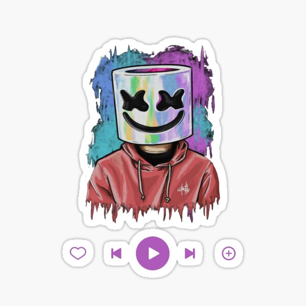 "Daftpunk-Marshmello " Sticker for Sale by KGSM | Redbubble