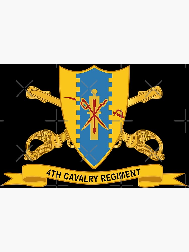 "Army - 4th Cavalry Regiment w Br - Ribbon" Art Print for Sale by ...