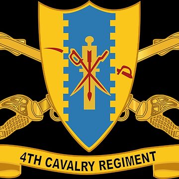 "Army - 4th Cavalry Regiment w Br - Ribbon" Cap for Sale by twix123844 ...
