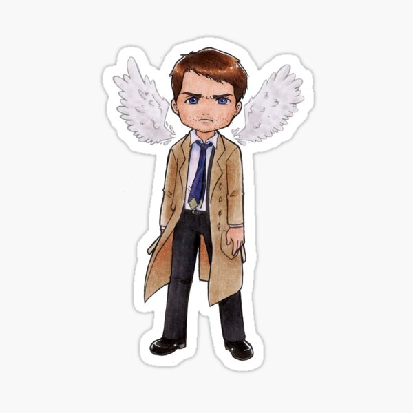 "Castiel" Sticker by KaylaNostrade | Redbubble