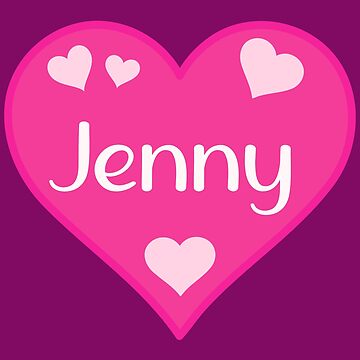 Jenny Name Wallpaper Pink