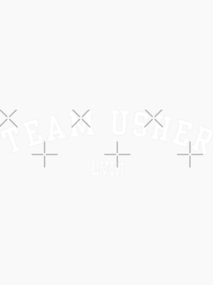 "Team Usher Halftime Show 2" Sticker for Sale by gledcarly | Redbubble