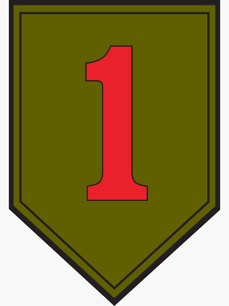 "US Army 1st Infantry Division "The Big Red One"" Sticker for Sale by ...