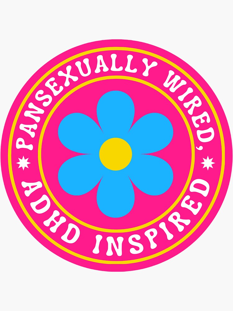 "Pansexual ADHD" Sticker for Sale by QuirkAndQuip | Redbubble