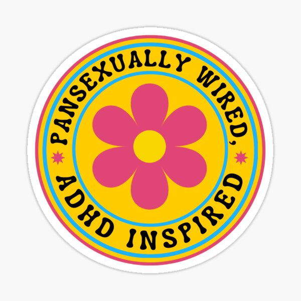 "Pansexual ADHD" Sticker for Sale by QuirkAndQuip | Redbubble