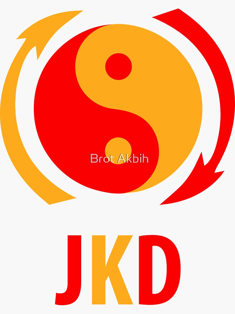 "JKD" Sticker for Sale by DeLaFont | Redbubble