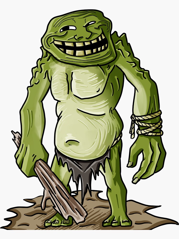 "The OG Troll" Sticker for Sale by MadeandFound | Redbubble