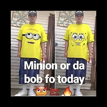 "Minion or da bob for today??" Sticker for Sale by wormfarm | Redbubble