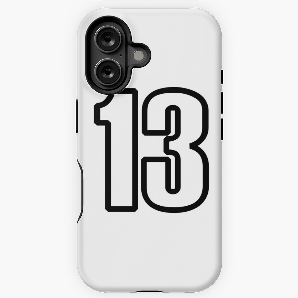 "Number 13 White and Black" Sticker for Sale by Creations-By-Em | Redbubble