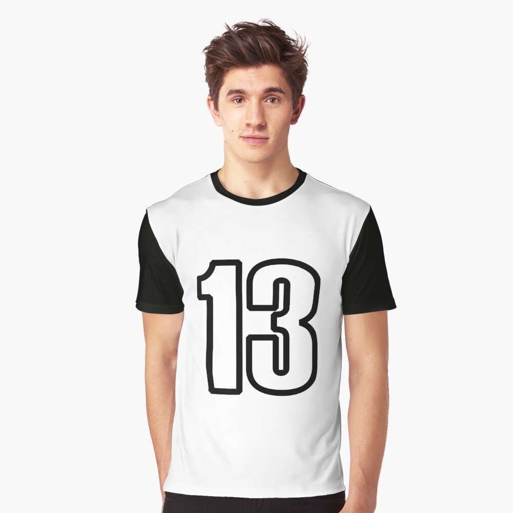 "Number 13 White and Black" Sticker for Sale by Creations-By-Em | Redbubble