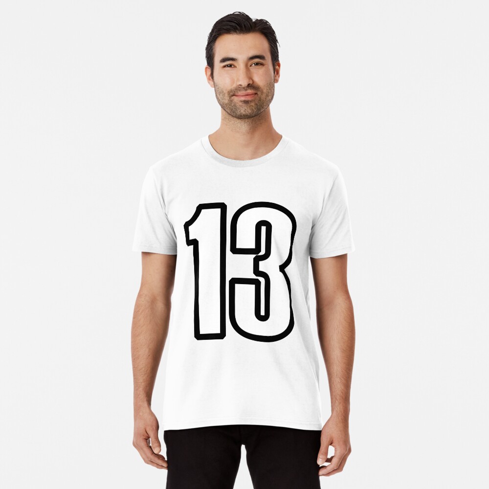 "Number 13 White and Black" Sticker for Sale by Creations-By-Em | Redbubble
