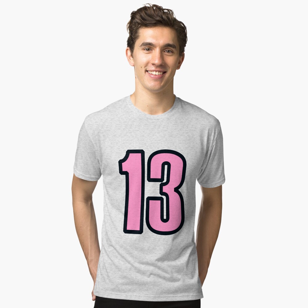 "Number 13 Pink and Black" Sticker for Sale by Creations-By-Em | Redbubble