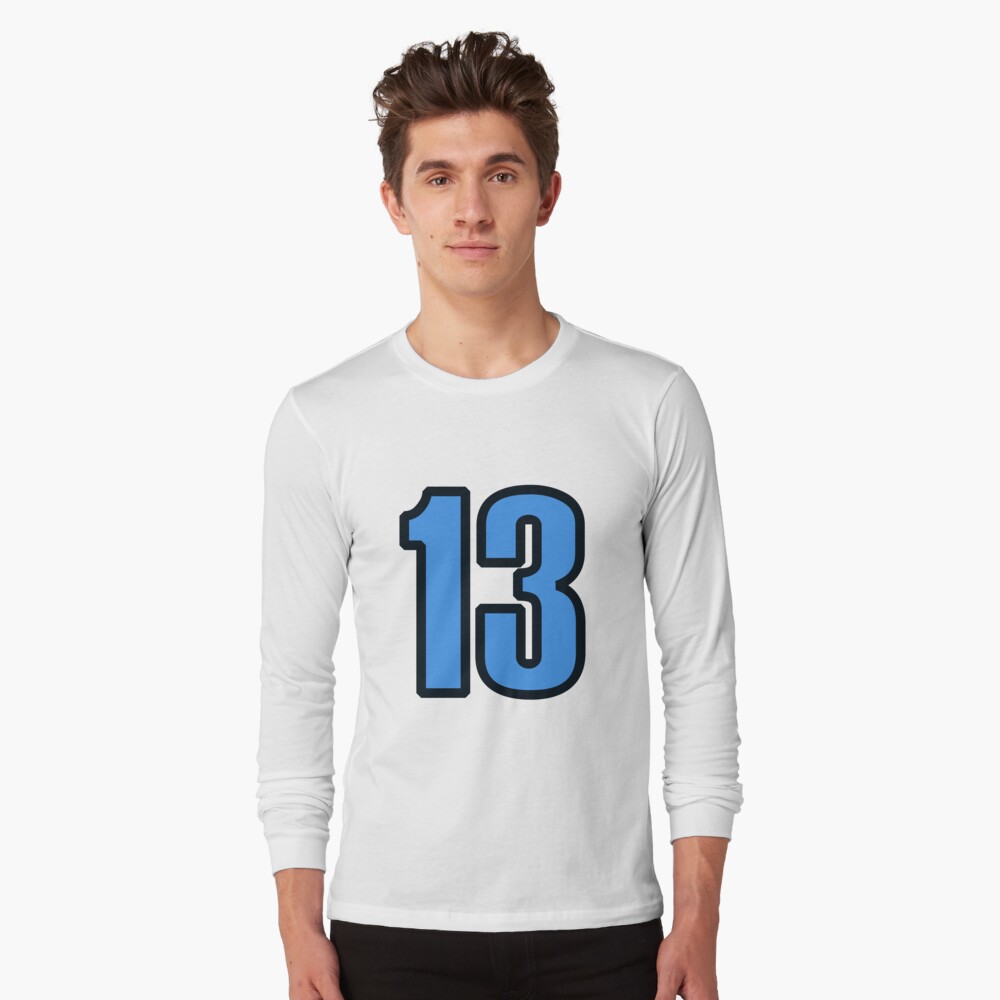 "Number 13 Blue and Black" Sticker for Sale by Creations-By-Em | Redbubble