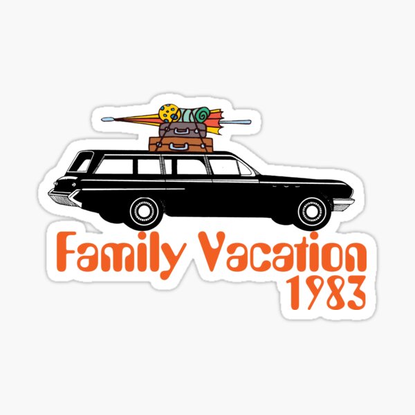 "Family vacation, station wagon" Sticker by NostalgicSpirit | Redbubble