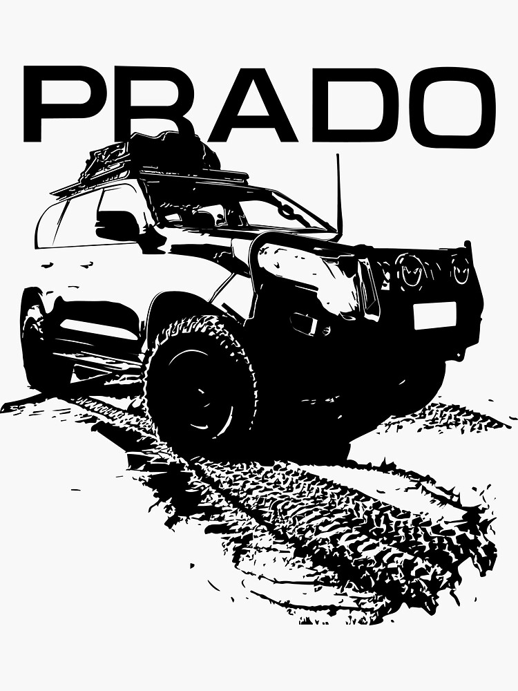 "Toyota 150 Series Prado " Sticker for Sale by oldschool4x4 | Redbubble