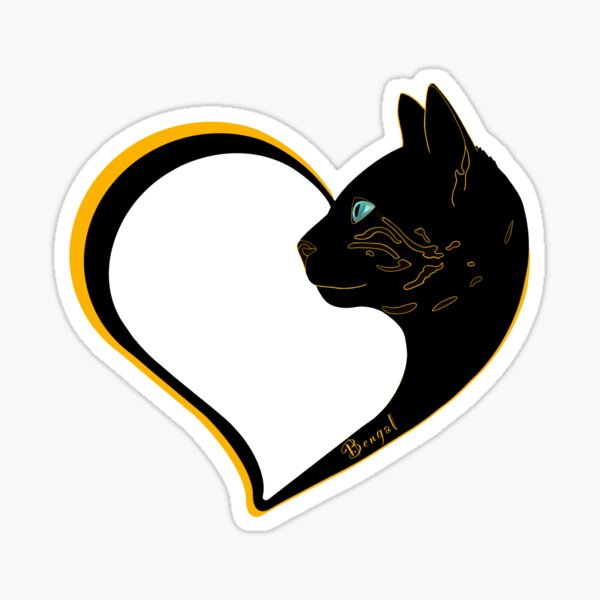 "Animal Lovers, Bengal Cat Logo" Sticker for Sale by G-Jo | Redbubble