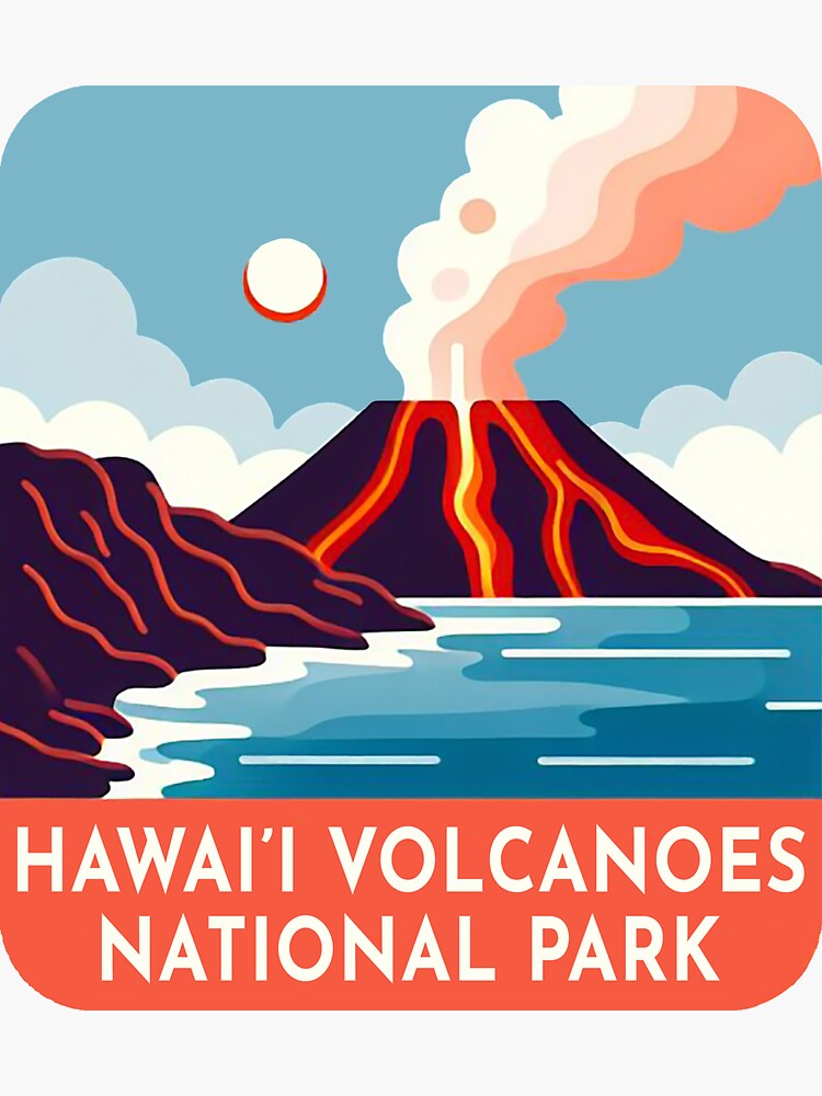 "Hawaii Volcanoes National Park" Sticker for Sale by My-Sticker-Shop ...