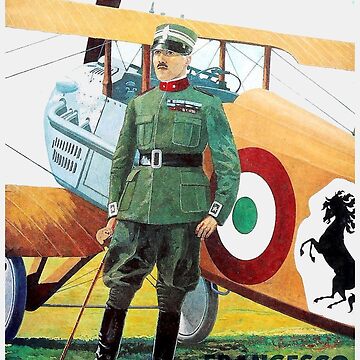 "Francesco Baracca Cavaliere del Ciela Print" Sticker for Sale by ...