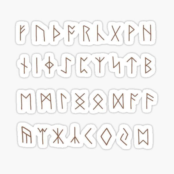 "Viking Warrior, Viking Age, Runes, Magic Letters" Sticker for Sale by ...