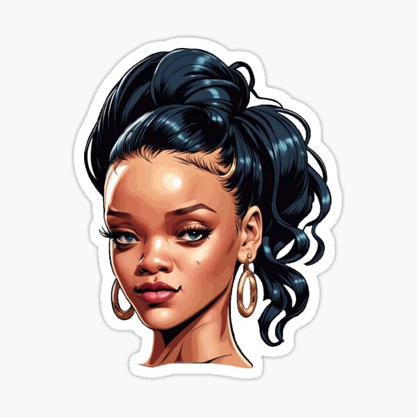 "Rihanna Pop Art Design" Sticker for Sale by MrFelixArt | Redbubble