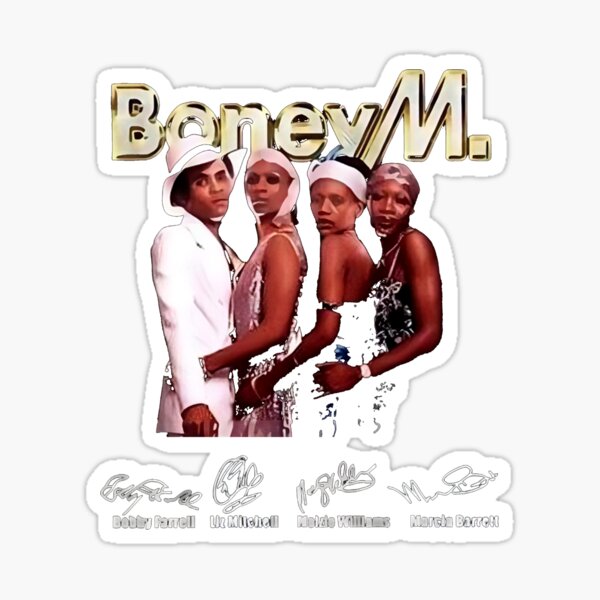 "Boney M a Boney M a Boney M" Sticker for Sale by Huffohop | Redbubble