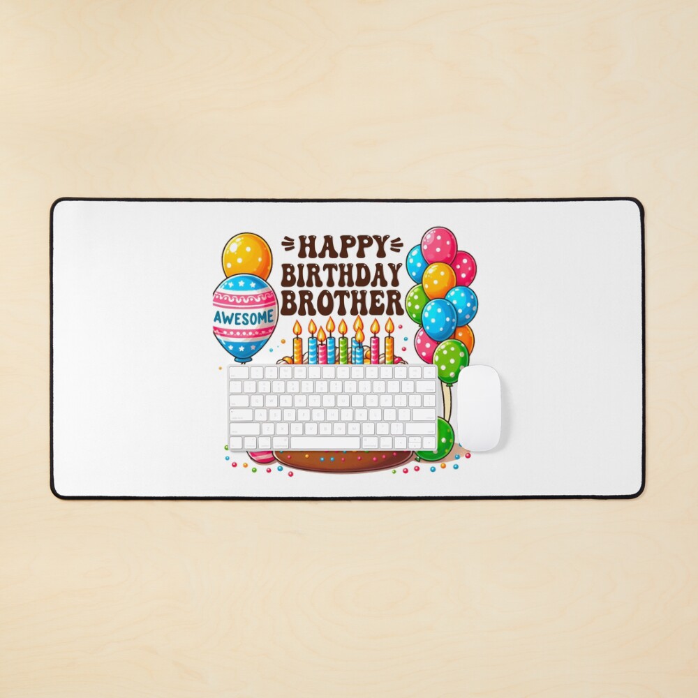 "Happy Birthday Cake Balloon Happy Birthday Brother" Sticker for Sale ...