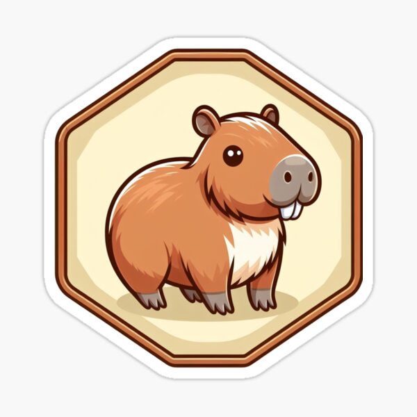 "Happy Cappy Cute Smiling Capybara Cartoon Illustration Drawing ...