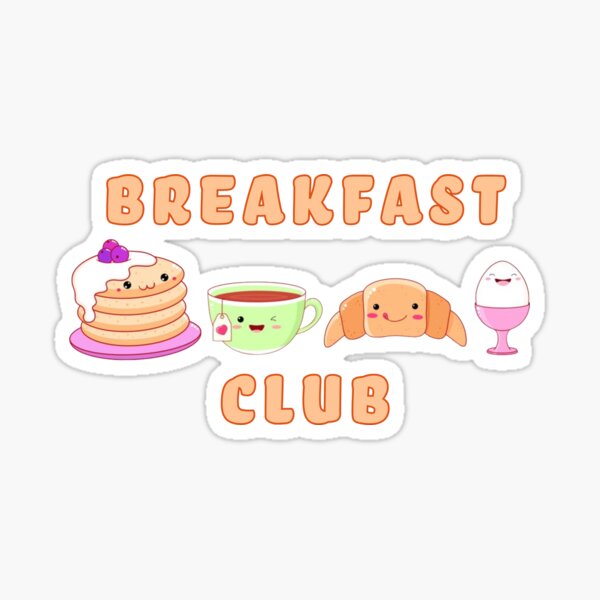 "Breakfast Club Cartoony Characters" Sticker for Sale by Rogue Wizard ...