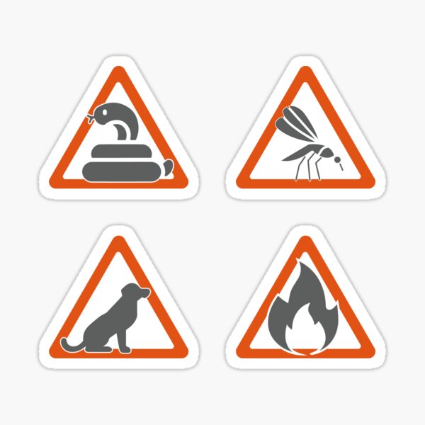 "funny Warning sign " Sticker for Sale by A Simple Day. | Redbubble