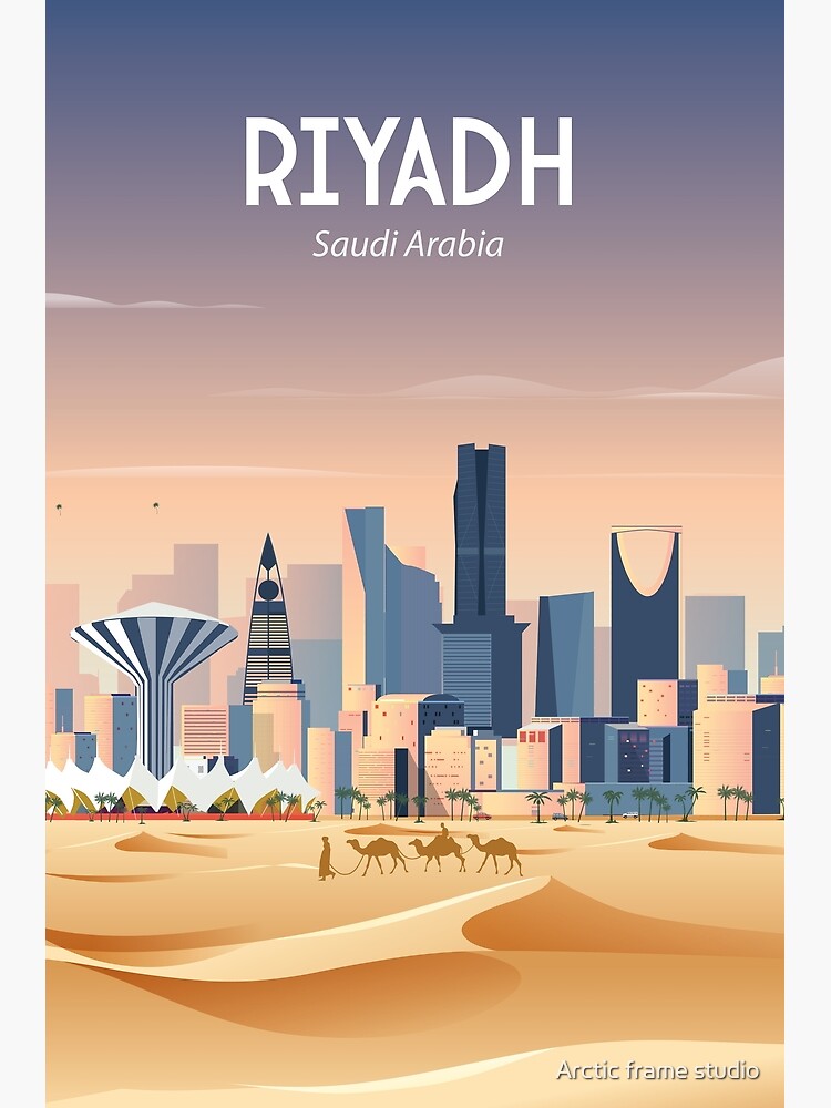 "Riyadh saudi arabia travel poster" Postcard for Sale by Caravanstudio ...