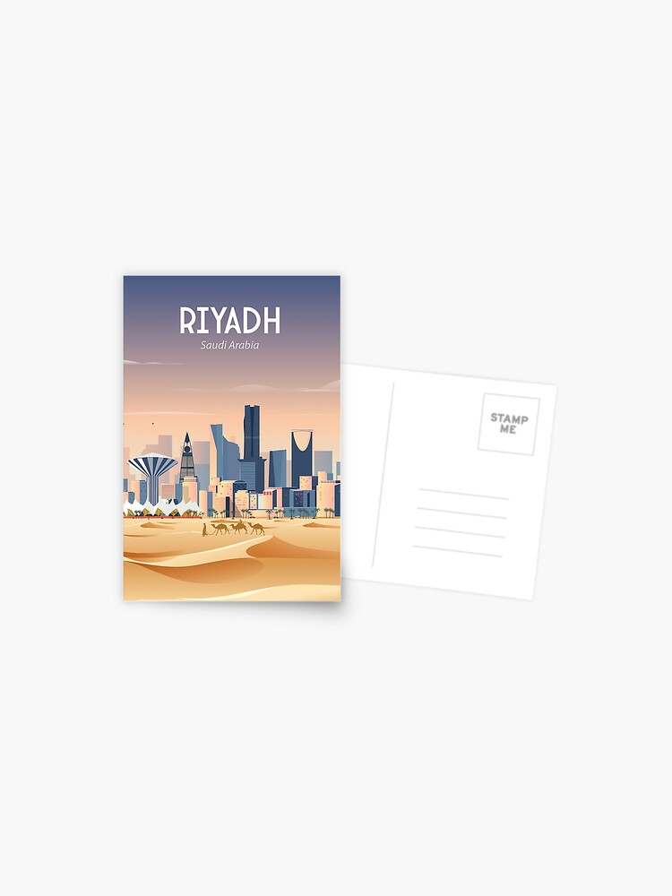 "Riyadh saudi arabia travel poster" Postcard for Sale by Caravanstudio ...