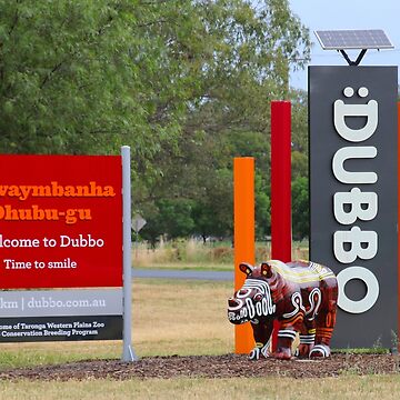 "Welcome to Dubbo sign" Sticker for Sale by FranWest | Redbubble