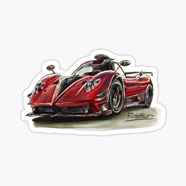 "Pagani Zonda" Sticker for Sale by Francohanekom | Redbubble