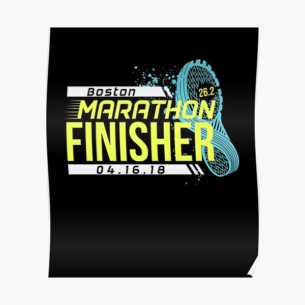"Boston Marathon 2018" Poster by oddduckshirts | Redbubble