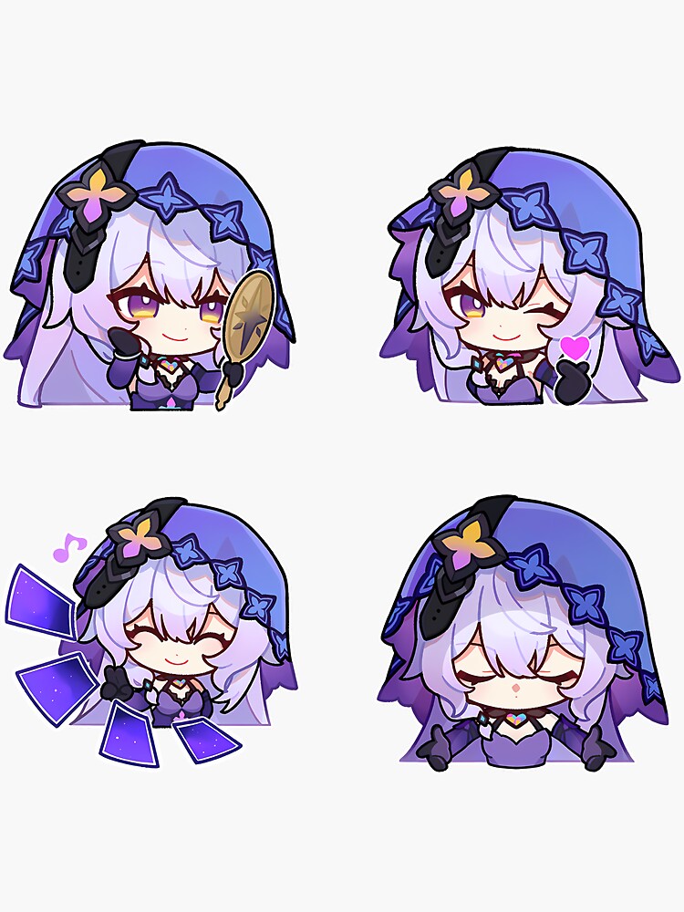 "Black Swan Sticker set Honkai Star Rail" Sticker by Demray | Redbubble