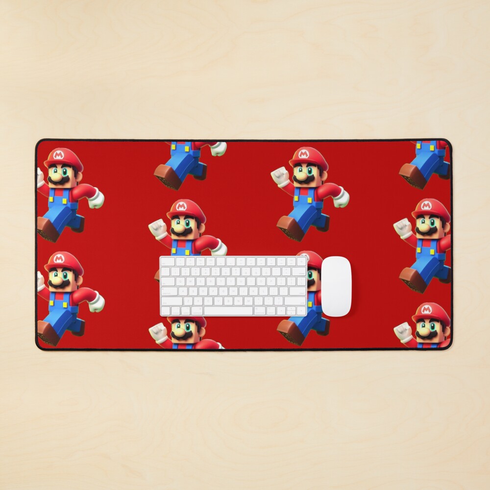 "blocky red plumber" Sticker for Sale by PowerUpPalette | Redbubble