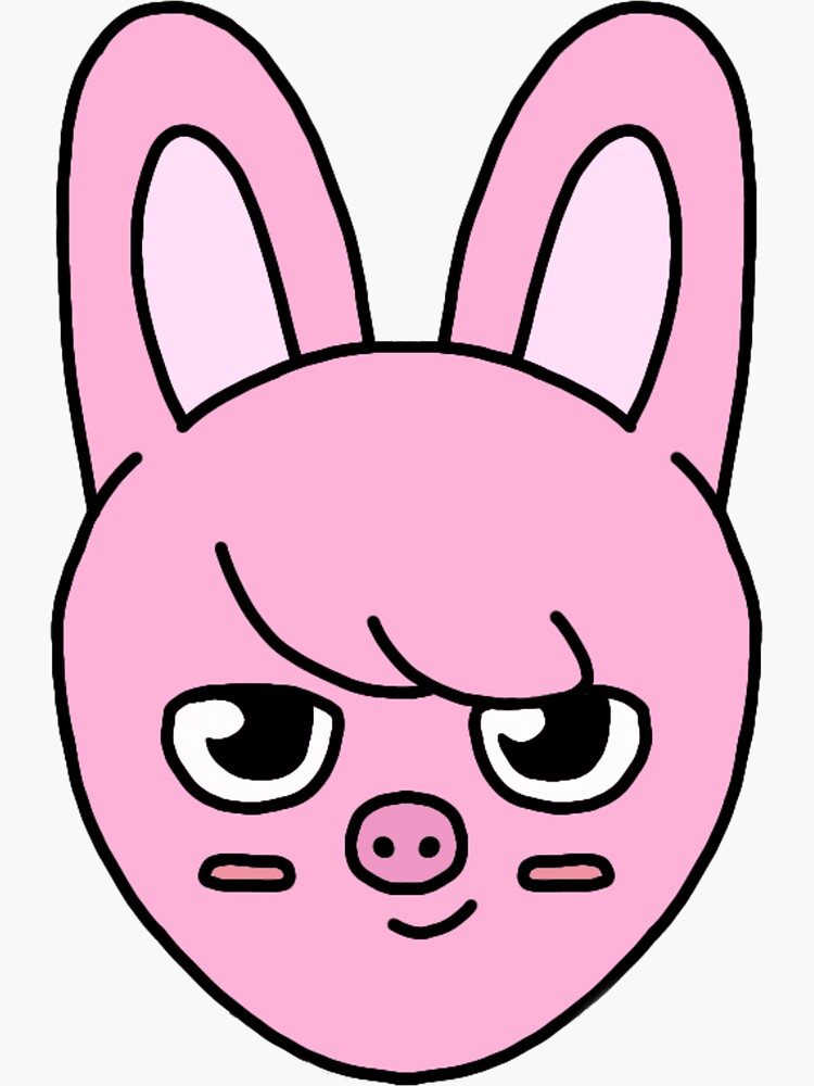 "Stray Kids - Skzoo Dwaekki Head [COLORED OUTLINE]" Sticker for Sale by ...